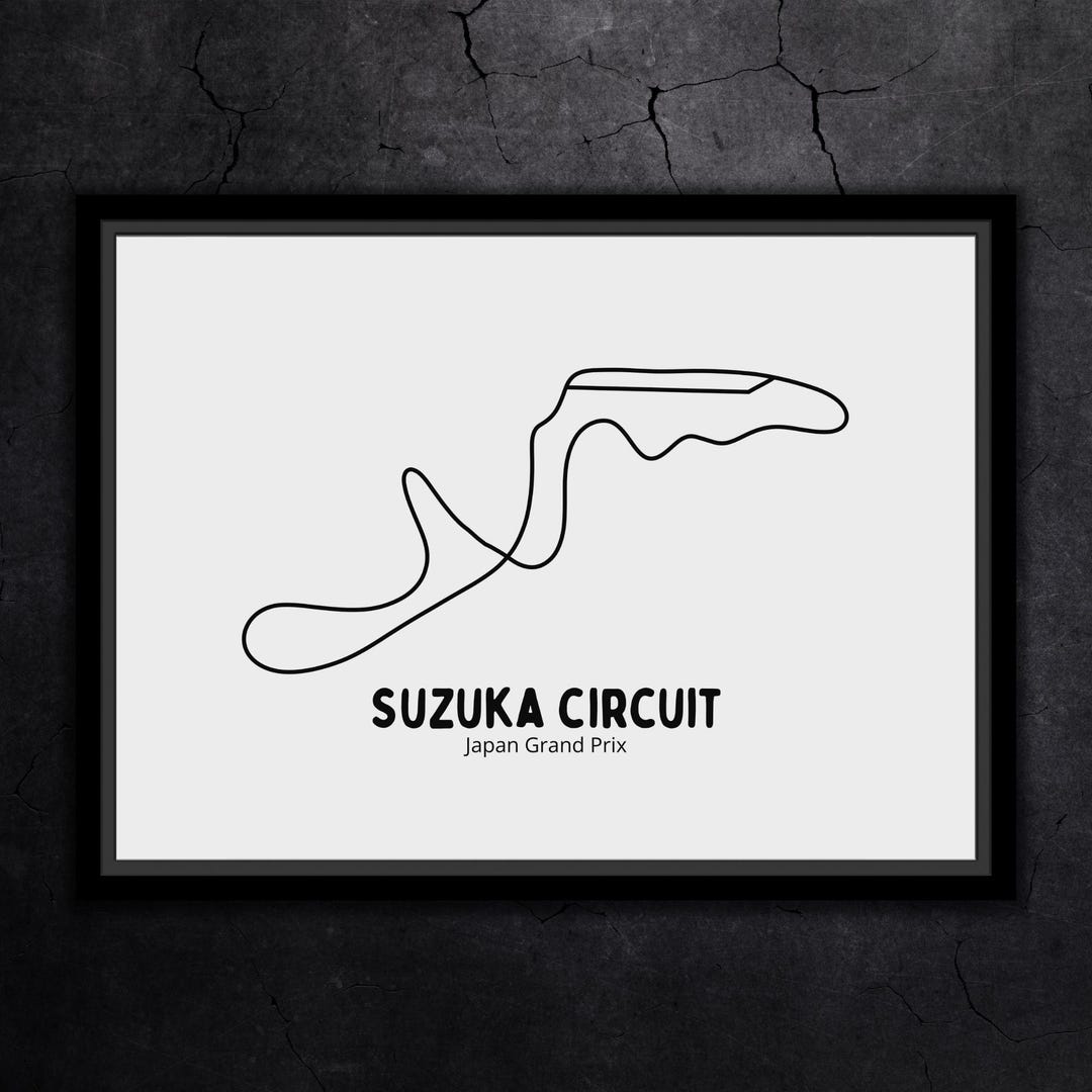 Suzuka Circuit F1 Map: Hand-drawn Japan Grand Prix Track (digital ...