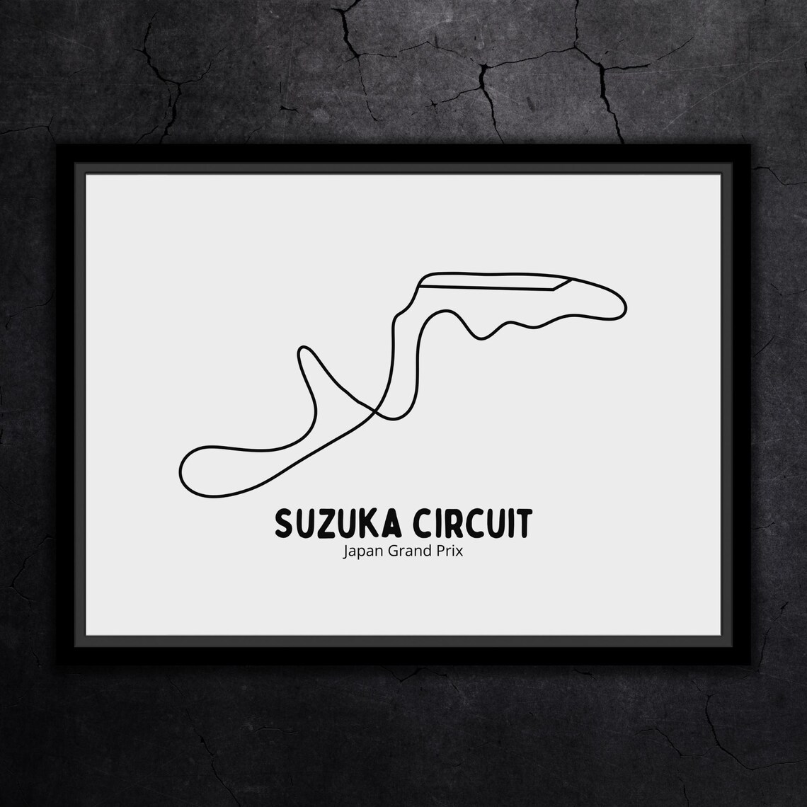 Suzuka Circuit / Japan Grand Prix - Custom F1 Circuit Map - Hand-drawn ...