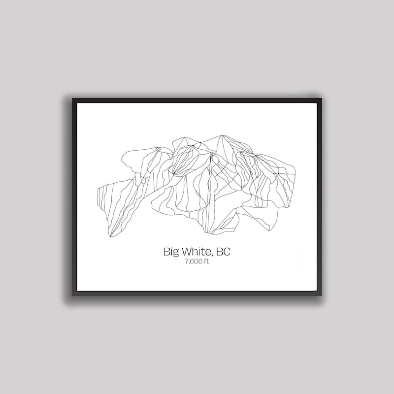 Big White Ski Trail Map - Etsy
