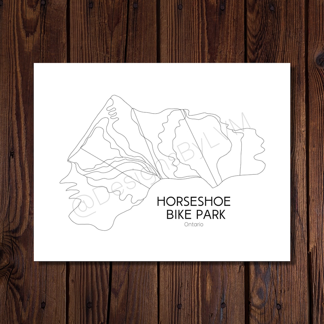 Bike Park Trail Map Art Horshoe Resort Bike Park Ontario - Etsy