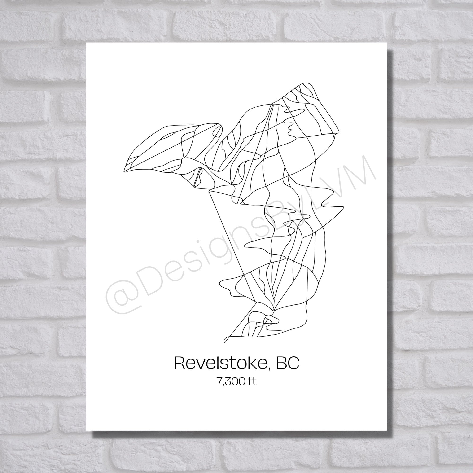 Ski Hill / Trail Map Art - Revelstoke Mountain Resort, British Columbia ...