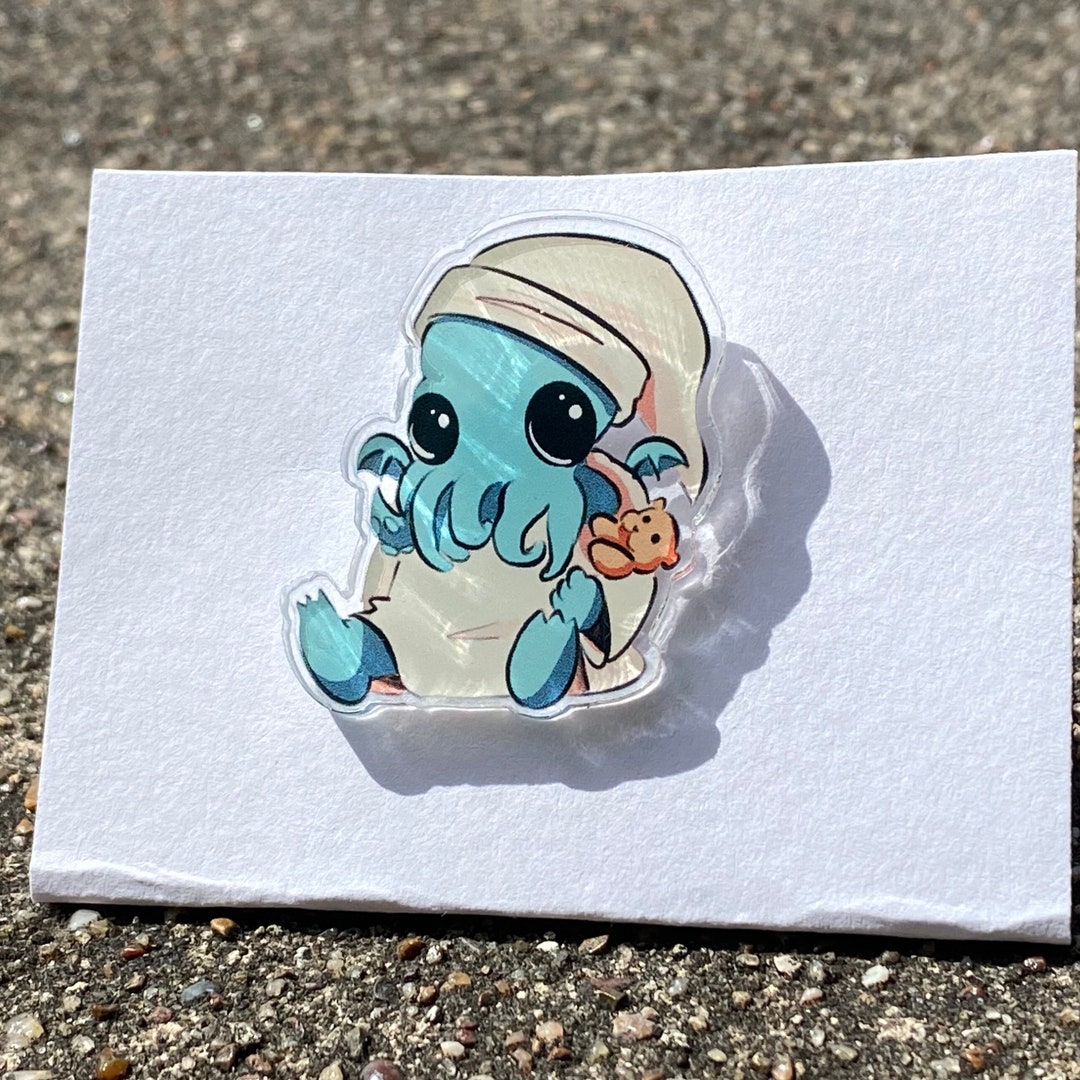 Baby Cthulhu Acrylic Pin - Etsy