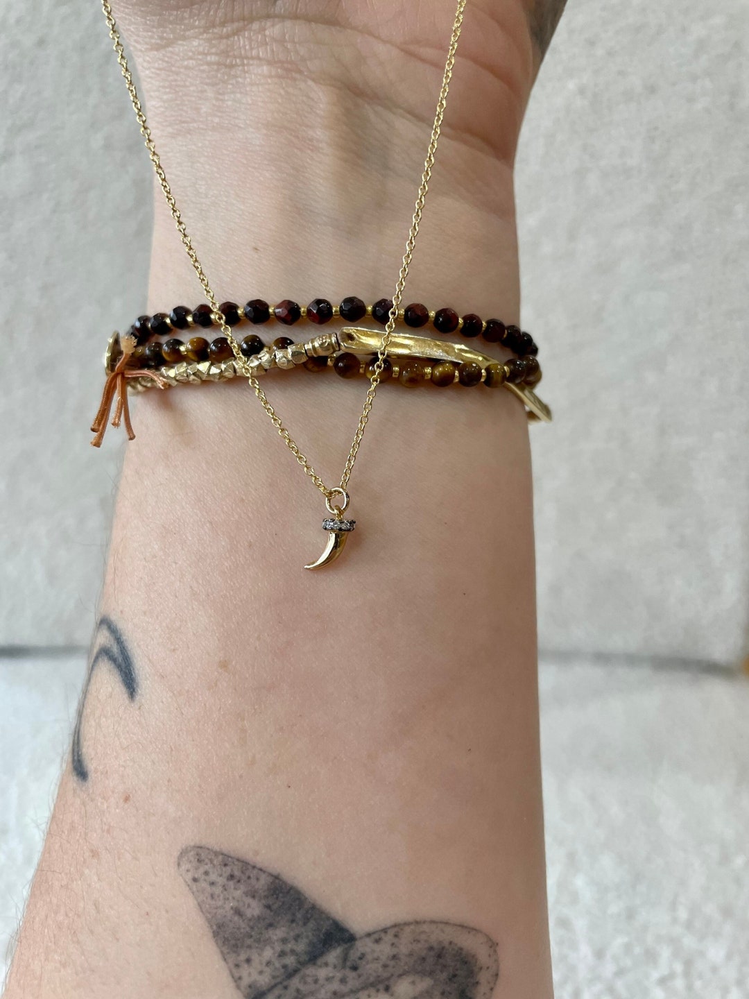 Handmade 14k Gold Fill Tusk Minimalist Necklace, Boho Style Jewelry - Etsy