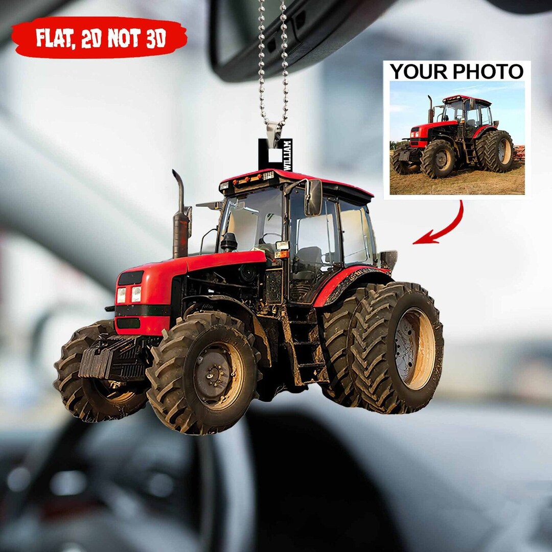 Personalized Tractor 2D NOT 3D Car Hanging Ornament Farmer - Etsy