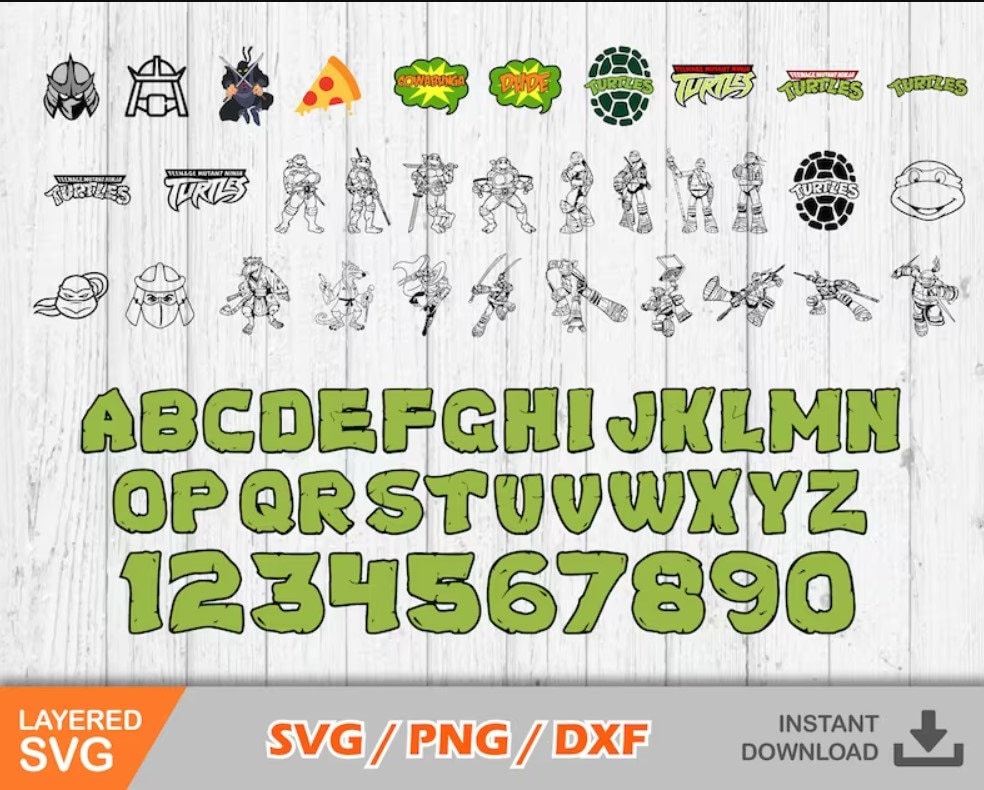 Ninja Turtle Svg Tmnt Svg Files Teenage Mutant Ninja Turtle - Etsy ...