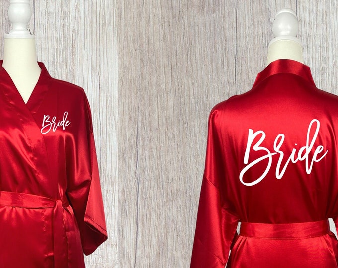 Personalized Bride and Bridesmaid Robes, Bride's Gift, Custom Robes ...