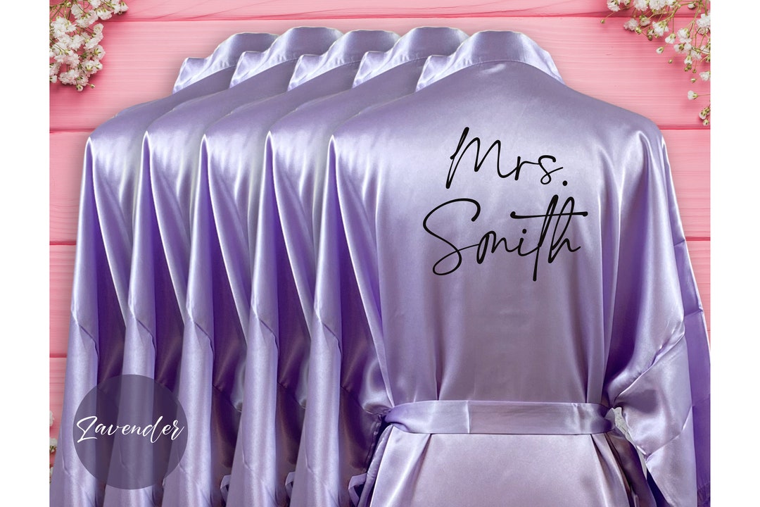 Personalized Mrs Bridal Robe, Personalized Robe, Ivory Bridal Robe for ...