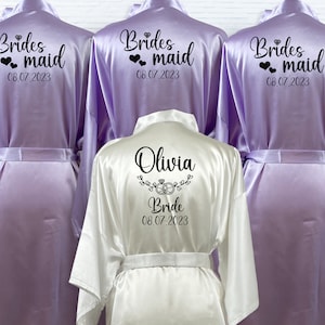 Personalized Bride and Bridesmaid Robes, Bride's Gift, Custom Robes ...