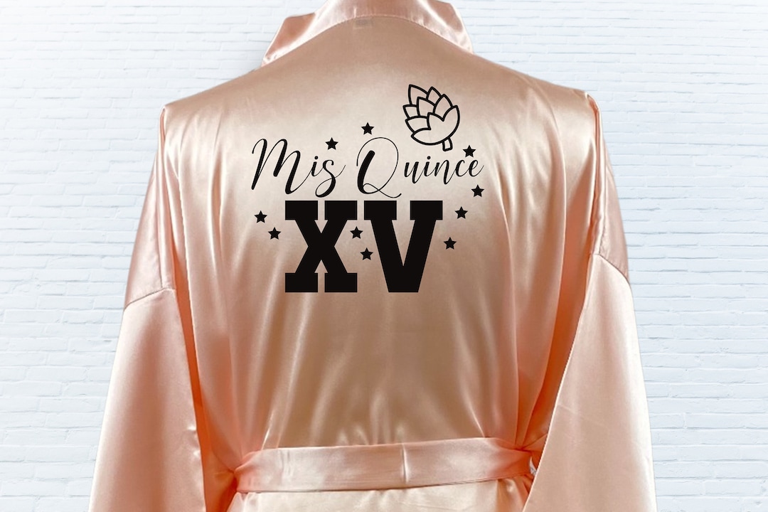 Personalized Miss Quince XV ROBE, Flower Girl Robes, Aesthetic Miss ...