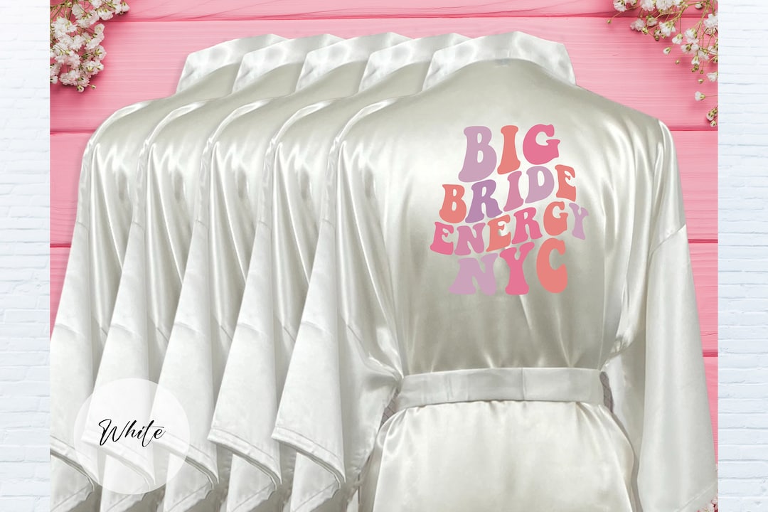 NYC Bachelorette Robe, Big Bach Energy NYC Bach Robe, Retro ...