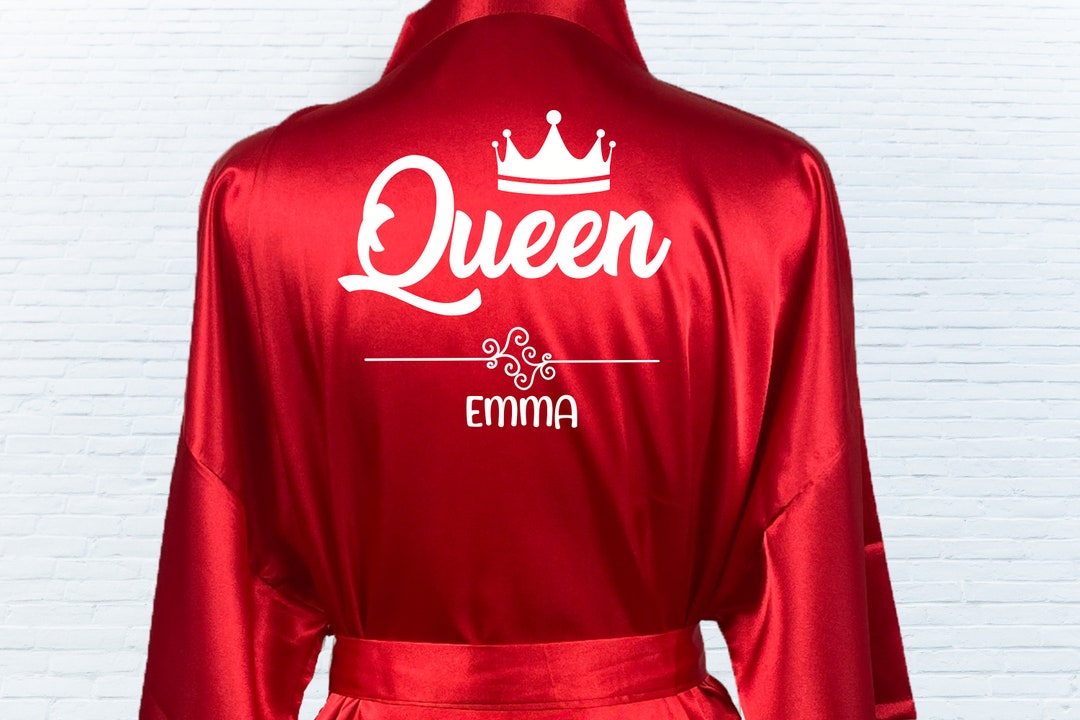 Personalized Queen Robes, Bride Robe, Bridesmaid Proposal, Monogram ...
