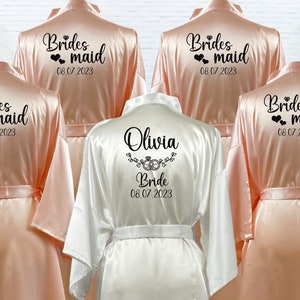 Personalized Bride and Bridesmaid Robes, Bride's Gift, Custom Robes ...