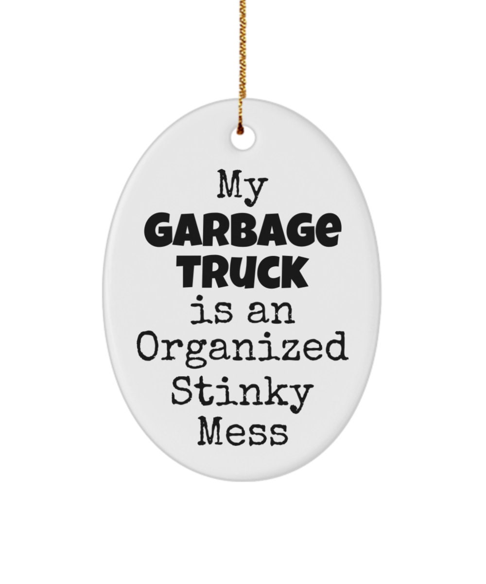 Garbage Truck Ornament Gift, Garbage Collector Gift, Trashman Ornament ...
