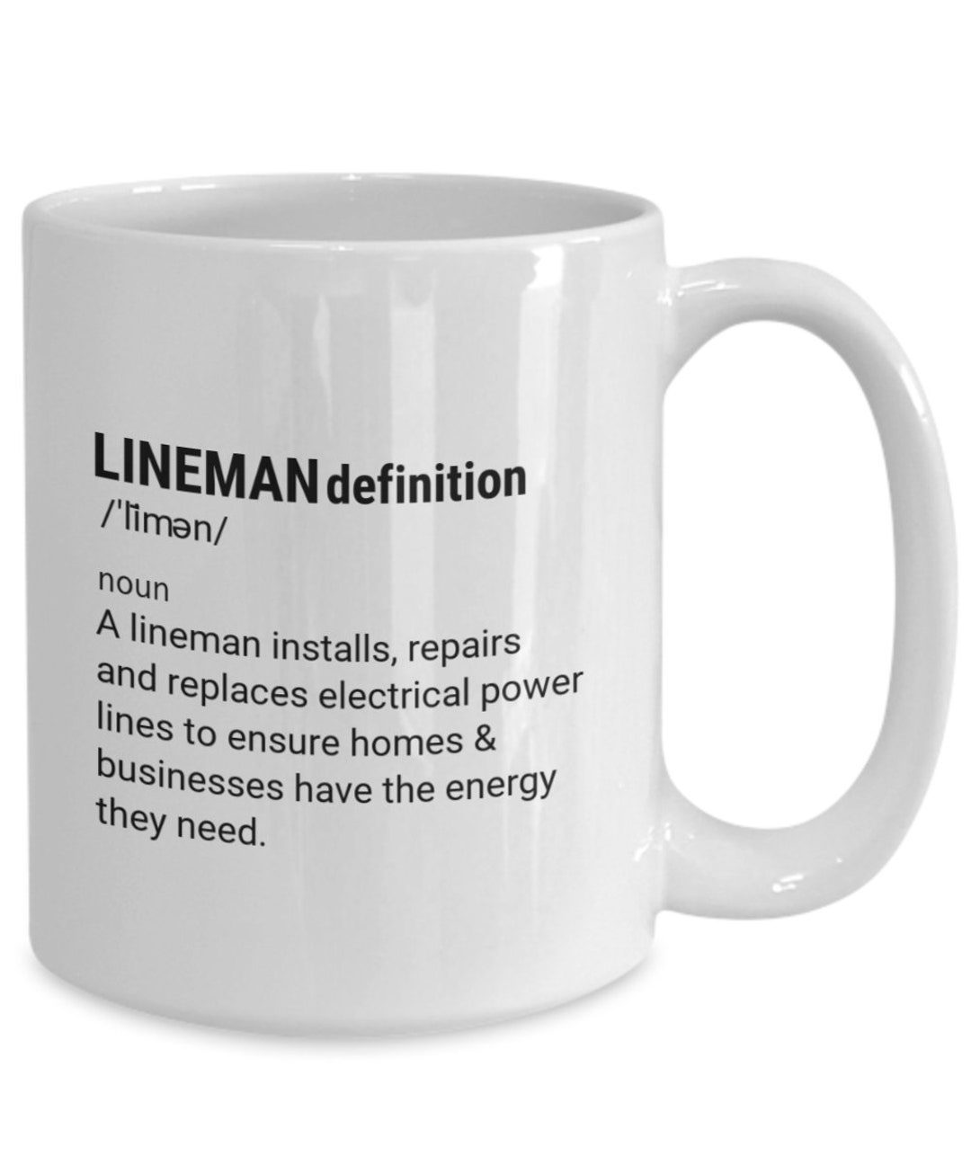 Lineman Gifts, Lineman Definition Coffee Mug Gift for Her Him, New Job ...