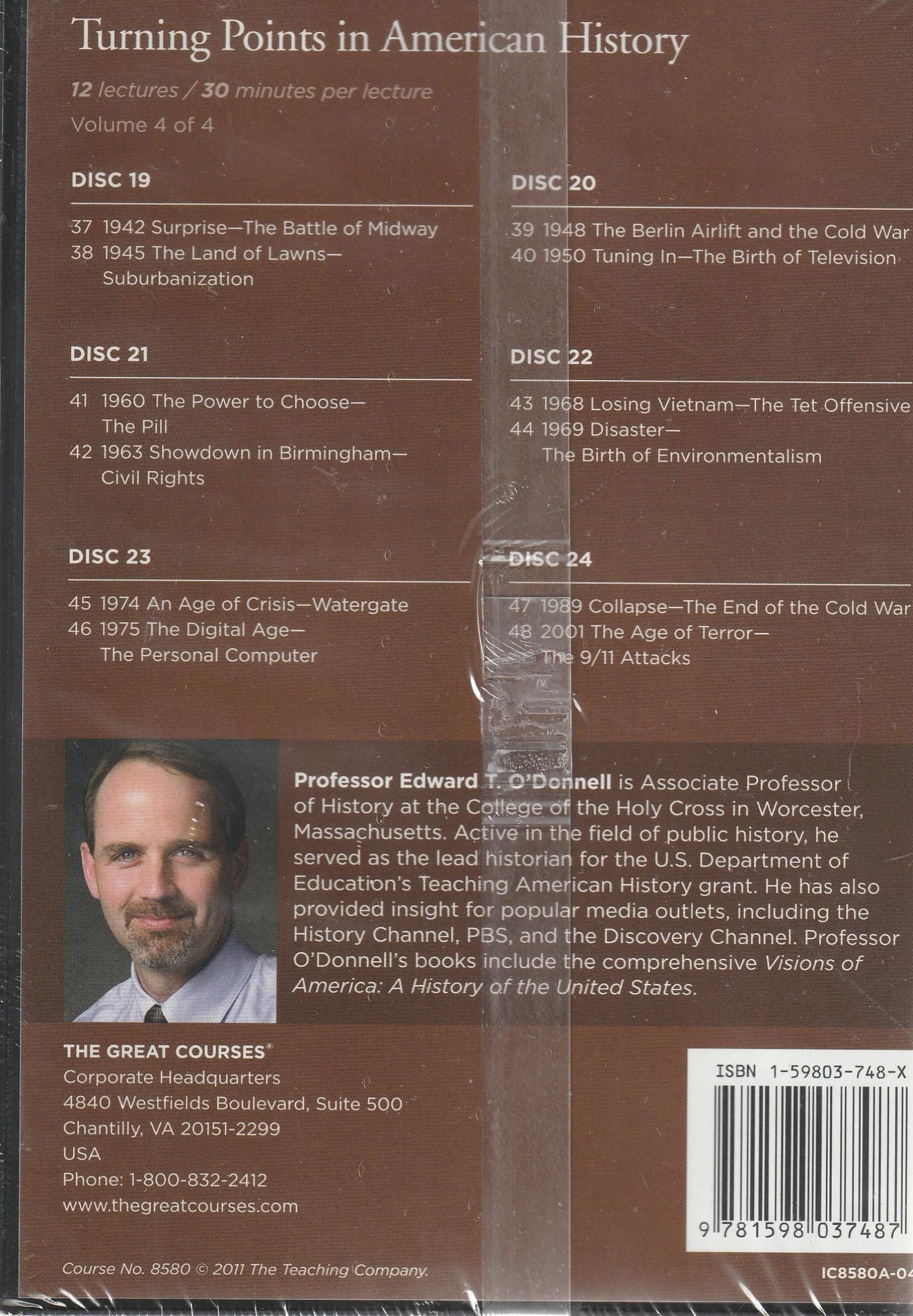 The Great Courses - Turning Points in American History 24 Dvds ...