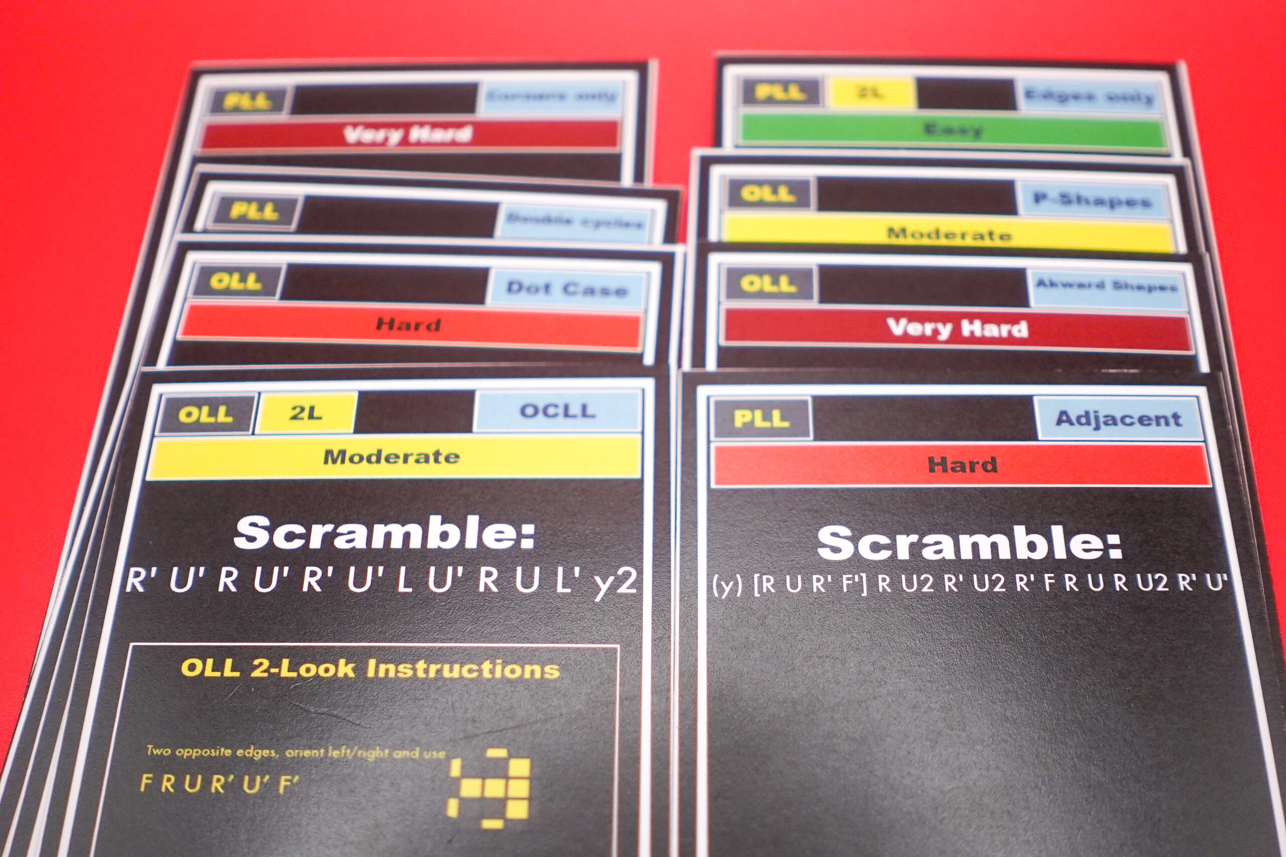 Speedcubing Flashcard Deck - CFOP Last-layer Cards - Highly Organized ...