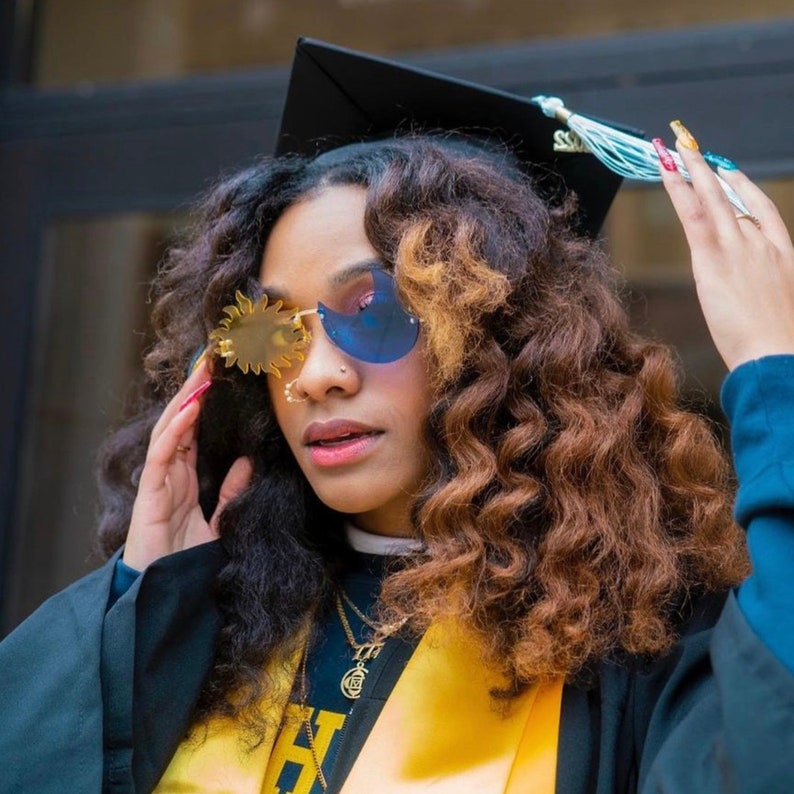 FNAF Sun and Moon Sunglasses Rimless Frames Costume Cosplay Kawaii Rave ...