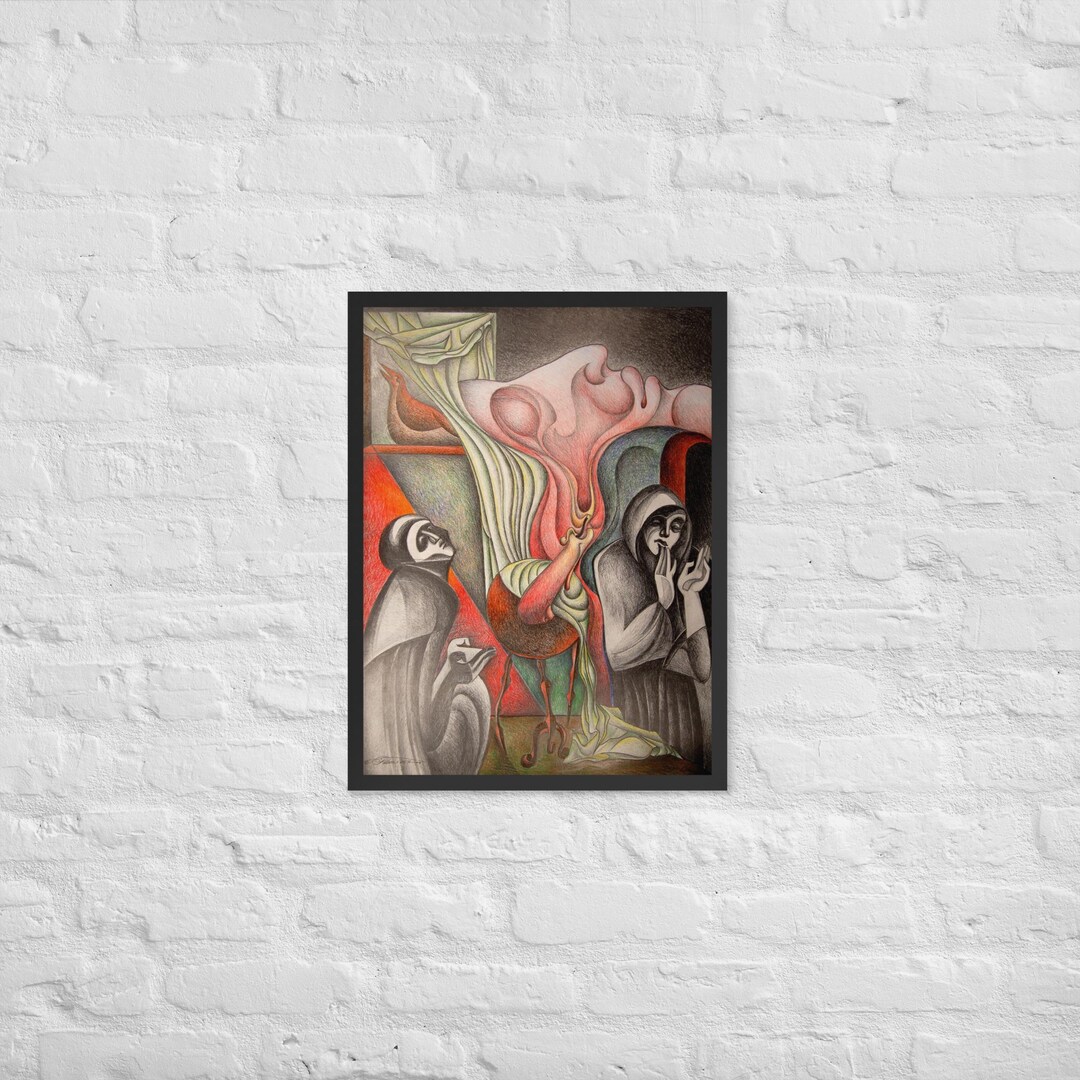 561 the Tragedy India Ink, Color Pencil on Paper 19x24 2004 - Etsy
