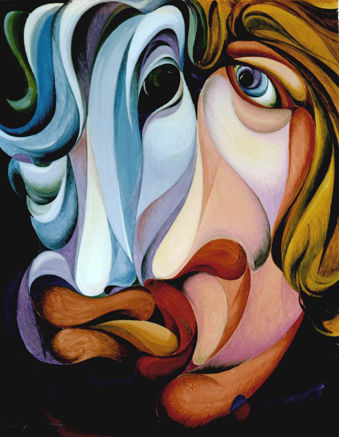104 an Animal and Man Oil on Canvas 24x30 1995 - Etsy