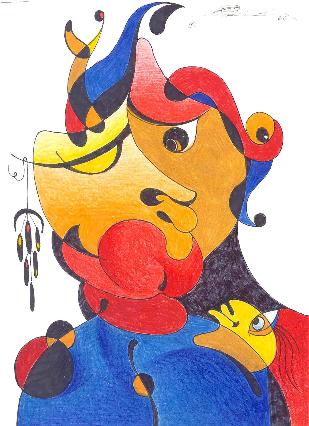 1389 Fashionista India Ink, Color Pencil on Paper 9x12 2006 - Etsy