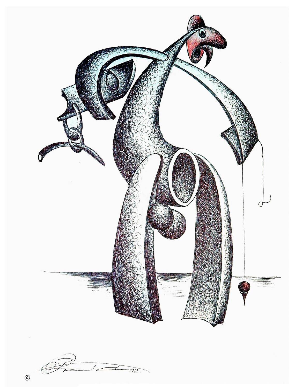 266 the Balance India Ink, Pencil on Paper 14x11 2002 - Etsy