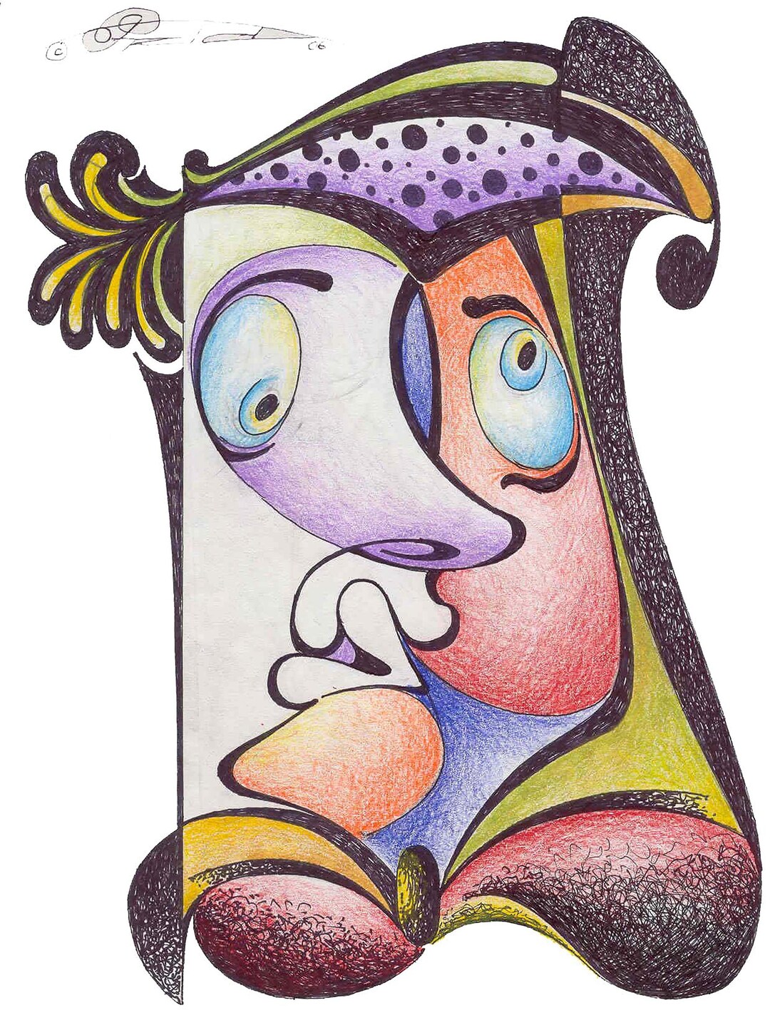 1005 Date India Ink, Color Pencil on Paper 11x8,5 2006 - Etsy