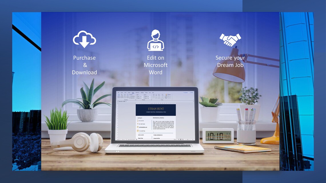 Modern Professional CV Template, Curriculum Vitae, Resume Template ...