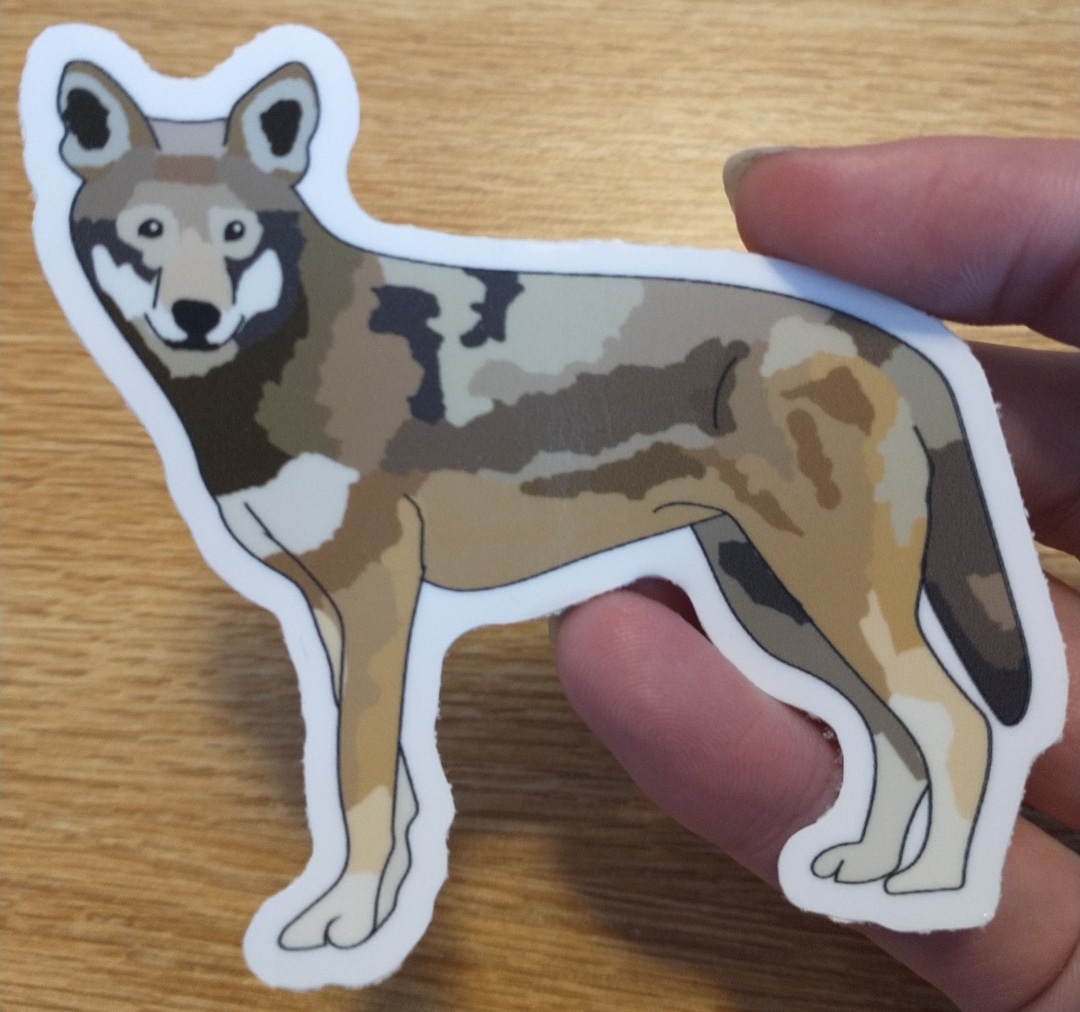 Endangered Red Wolf Die Cut Sticker - Etsy