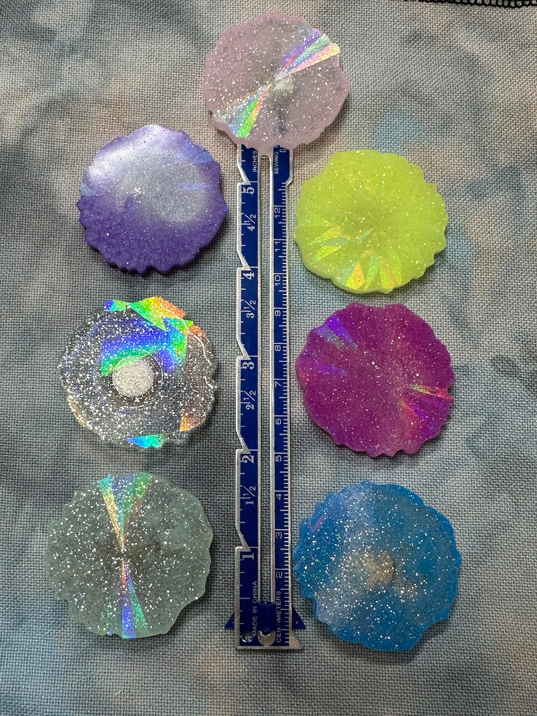Holographic Geode Resin Needle Minder Magnet; Cross Stitch/embroidery ...