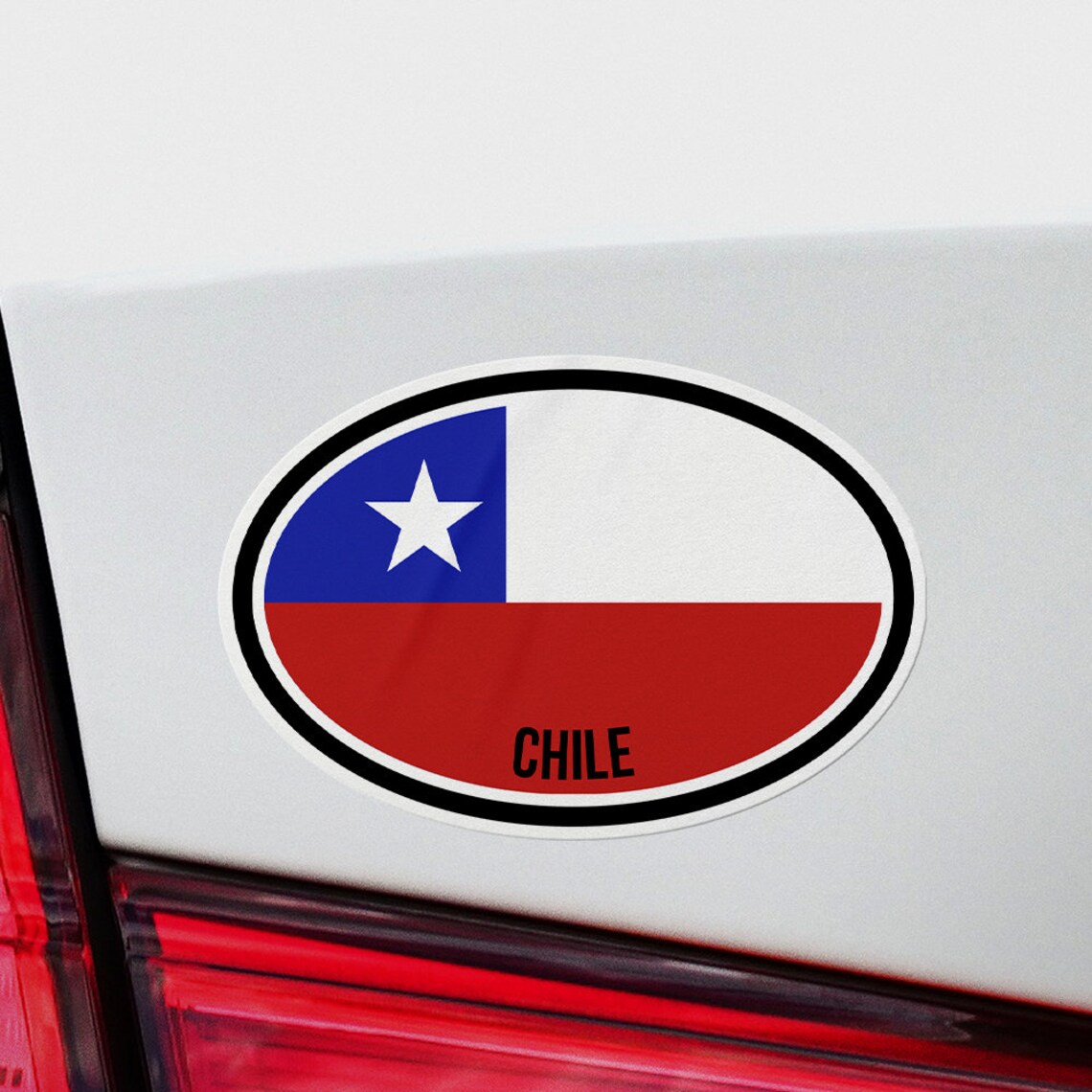 2 Pack - Chile Flag Oval Sticker Vinyl Decal - Etsy
