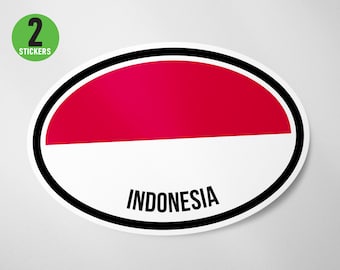 Indonesia Map Sticker Flag for Laptop Book Fridge Guitar Motorcycle ...