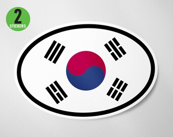 South Korea Large Flag Decal - Etsy