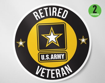 US Army Retired, Sticker Decal - Etsy