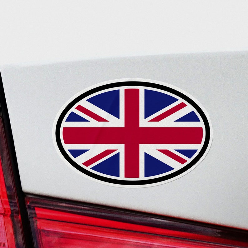 2 Pack - United Kingdom Flag Oval Sticker Vinyl Decal - Etsy