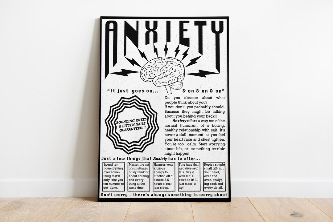 11"x17" Digital Poster Print, "anxiety Ad" - Etsy