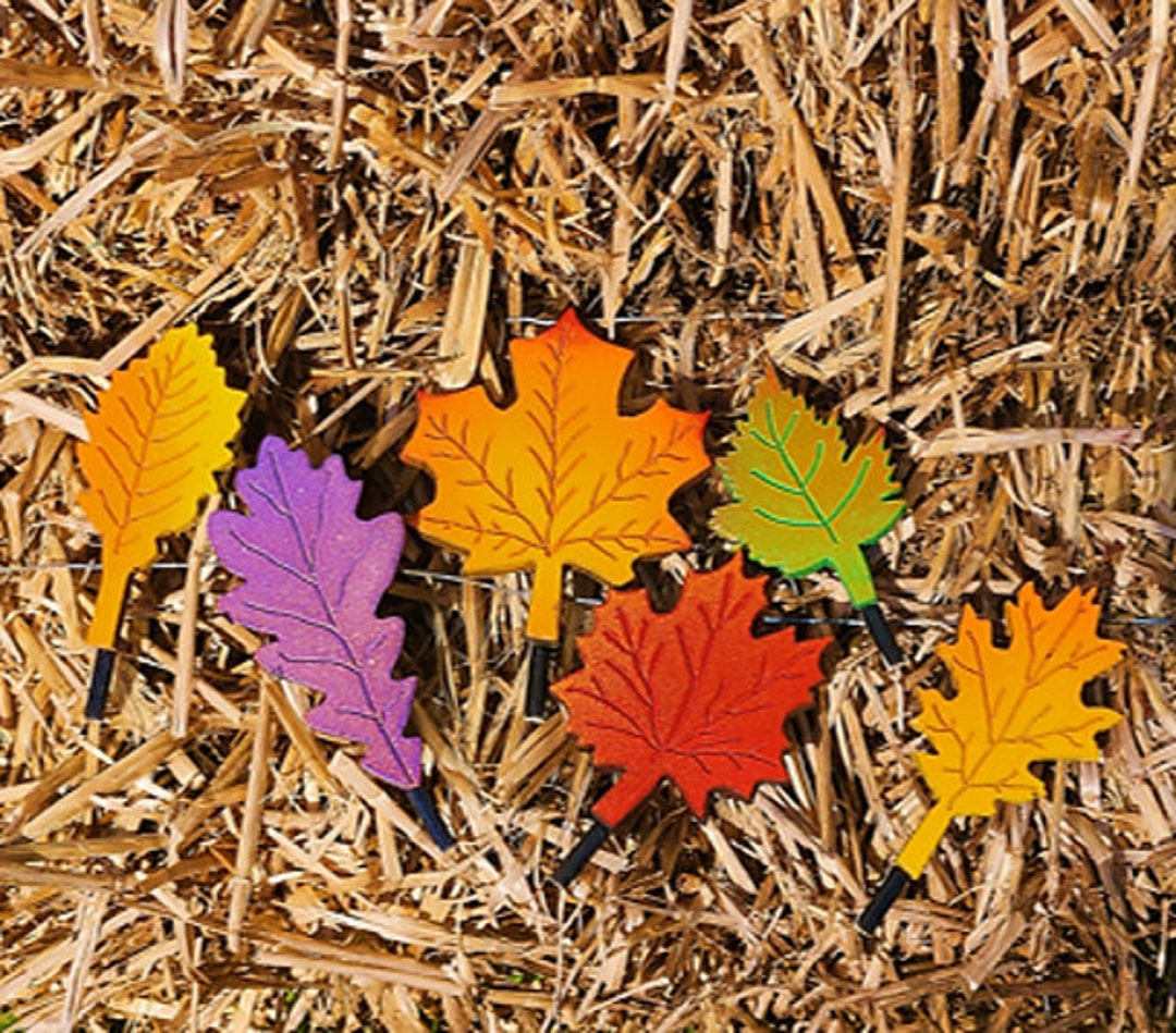 Fall/autumn Leaves Decorations -- 6 Pack -- Interchangeable Decorations ...