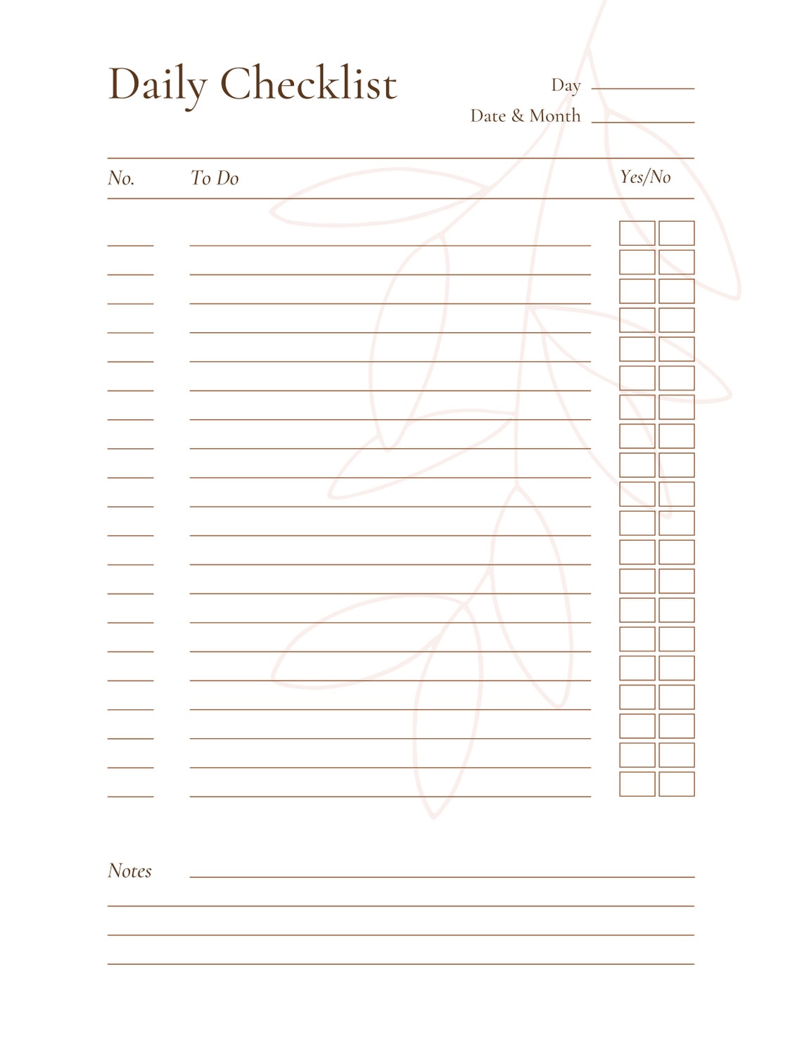 Daily Checklist Simple & Effective Planner Check List - Etsy
