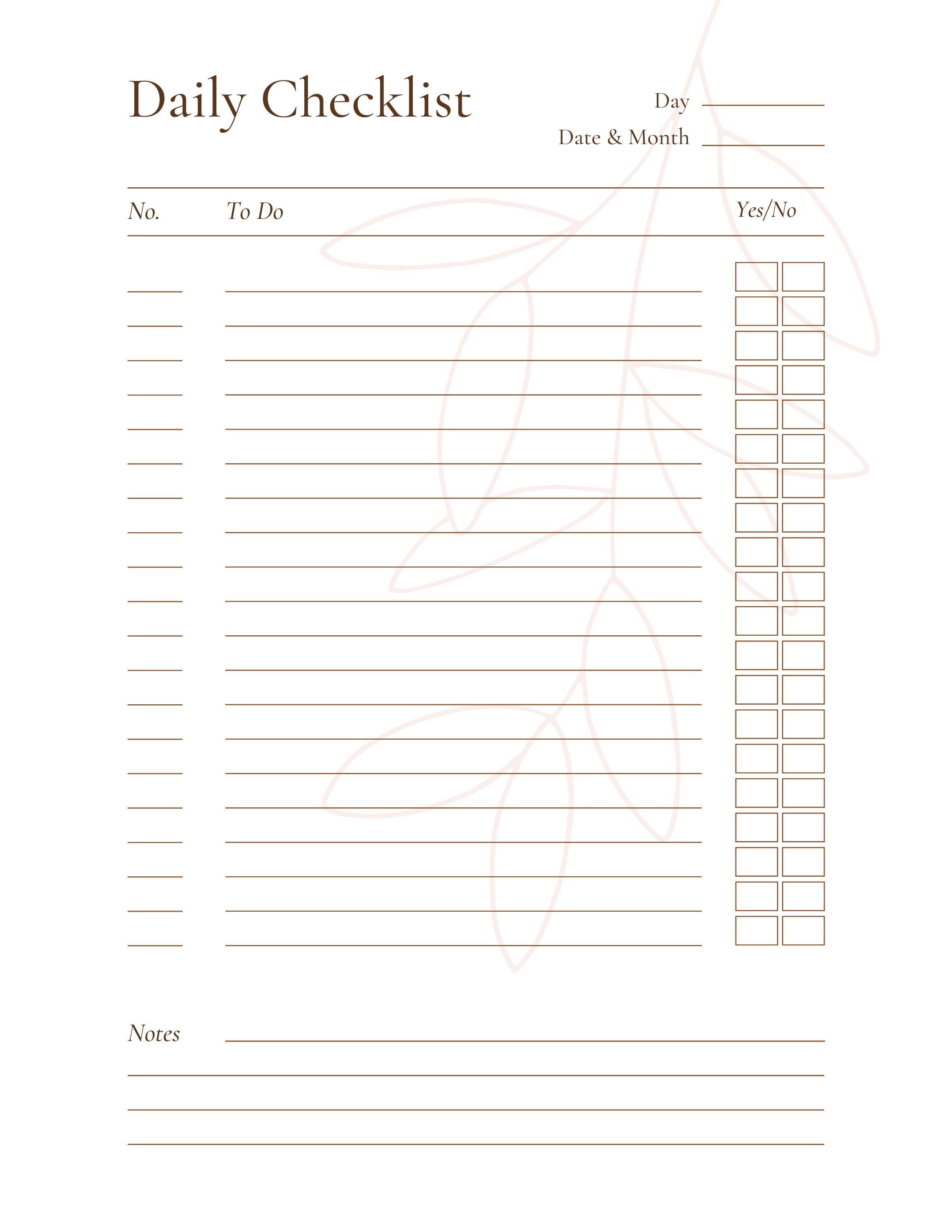 Daily Checklist Simple & Effective Planner Check List - Etsy