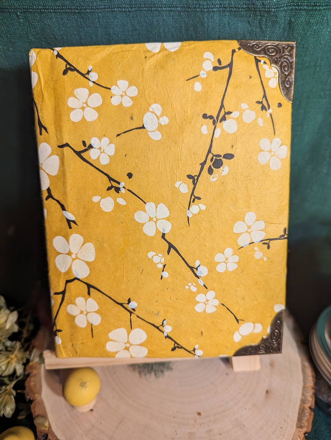 Small Yellow Cherry Blossom Paper Journal - Etsy
