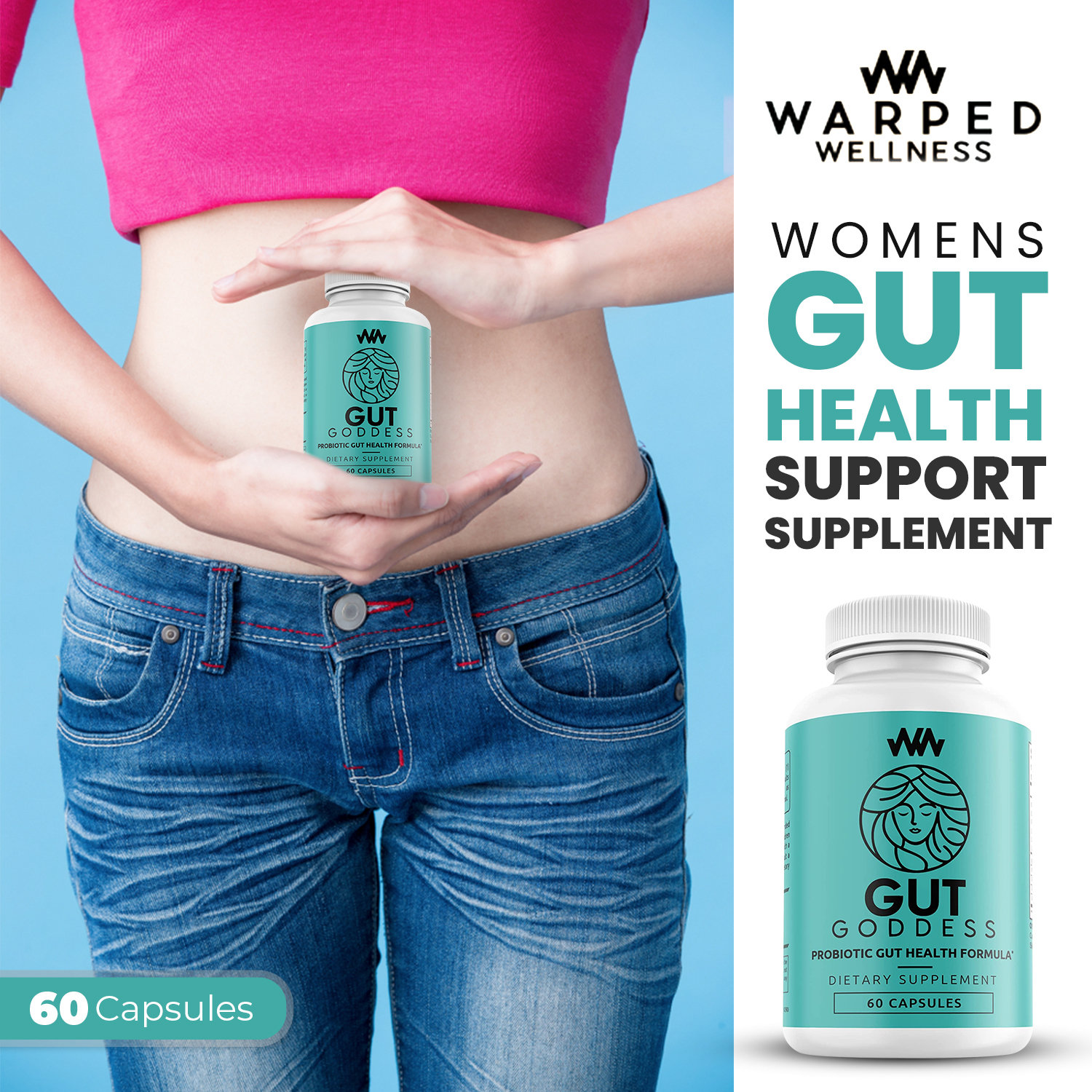 Womens Gut Health Support Supplement | Female Probiotic Digestive ...