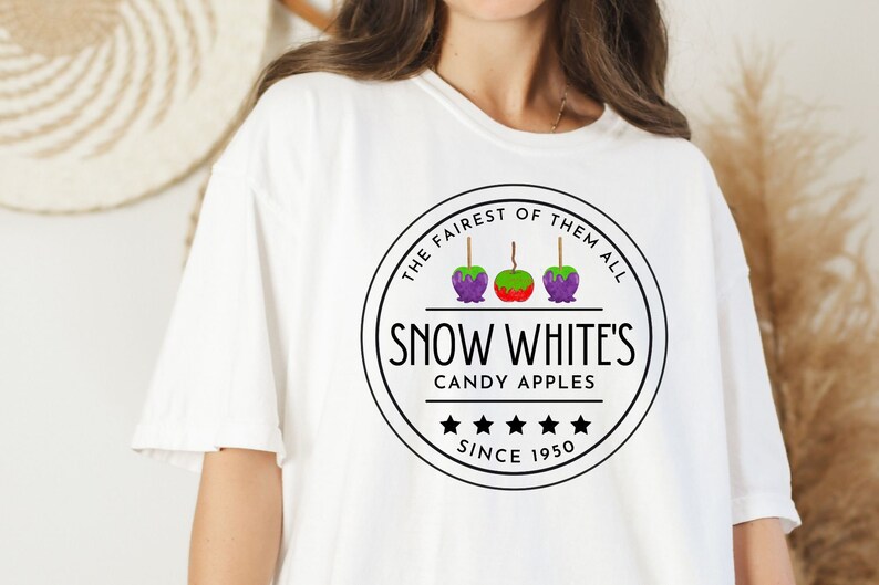 Snow White Shirt, Candy Apple Shirt, Disney Shirt, Snow White Costume ...