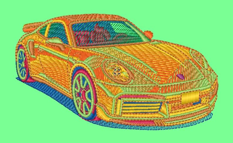 Porsche 911 Multiple Sizes - Embroidery Files - Etsy