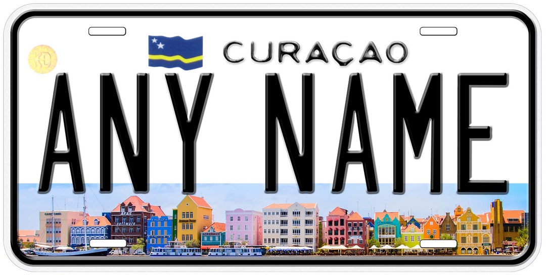 Curacao Personalized Flat Car Auto Novelty License Plates Any Name - Etsy
