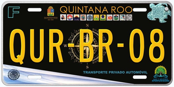 Quintana Roo License Plates Mexico Registration Plate Hi Res Stock