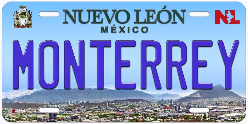 Monterrey City Nuevo Leon Mexico Novelty Car License Plates - Etsy