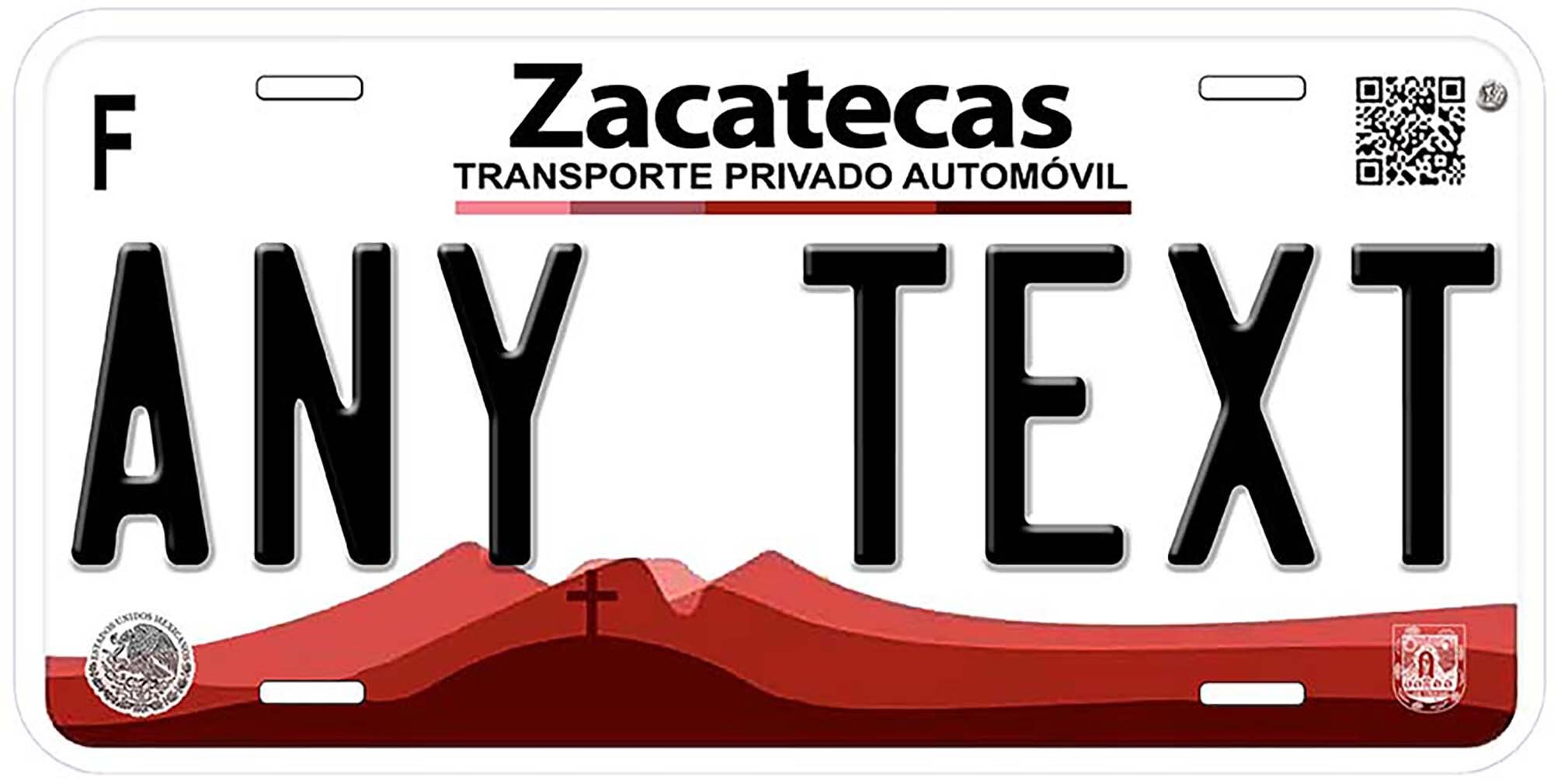 Zacatecas Personalized Car Auto Mexico License Plates Any Text - Etsy