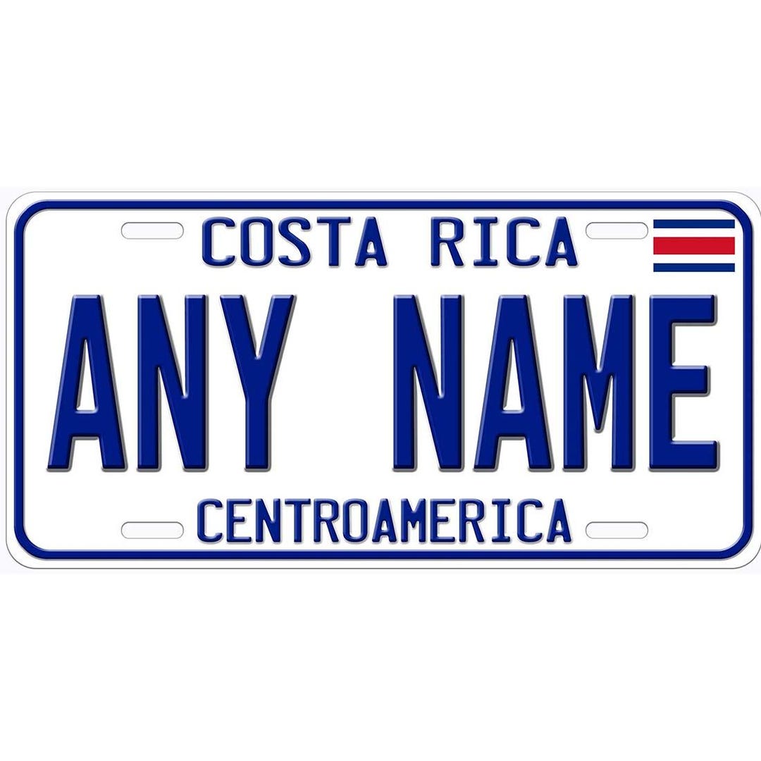 Costa Rica Personalized Car Auto Novelty License Plates Any Name - Etsy