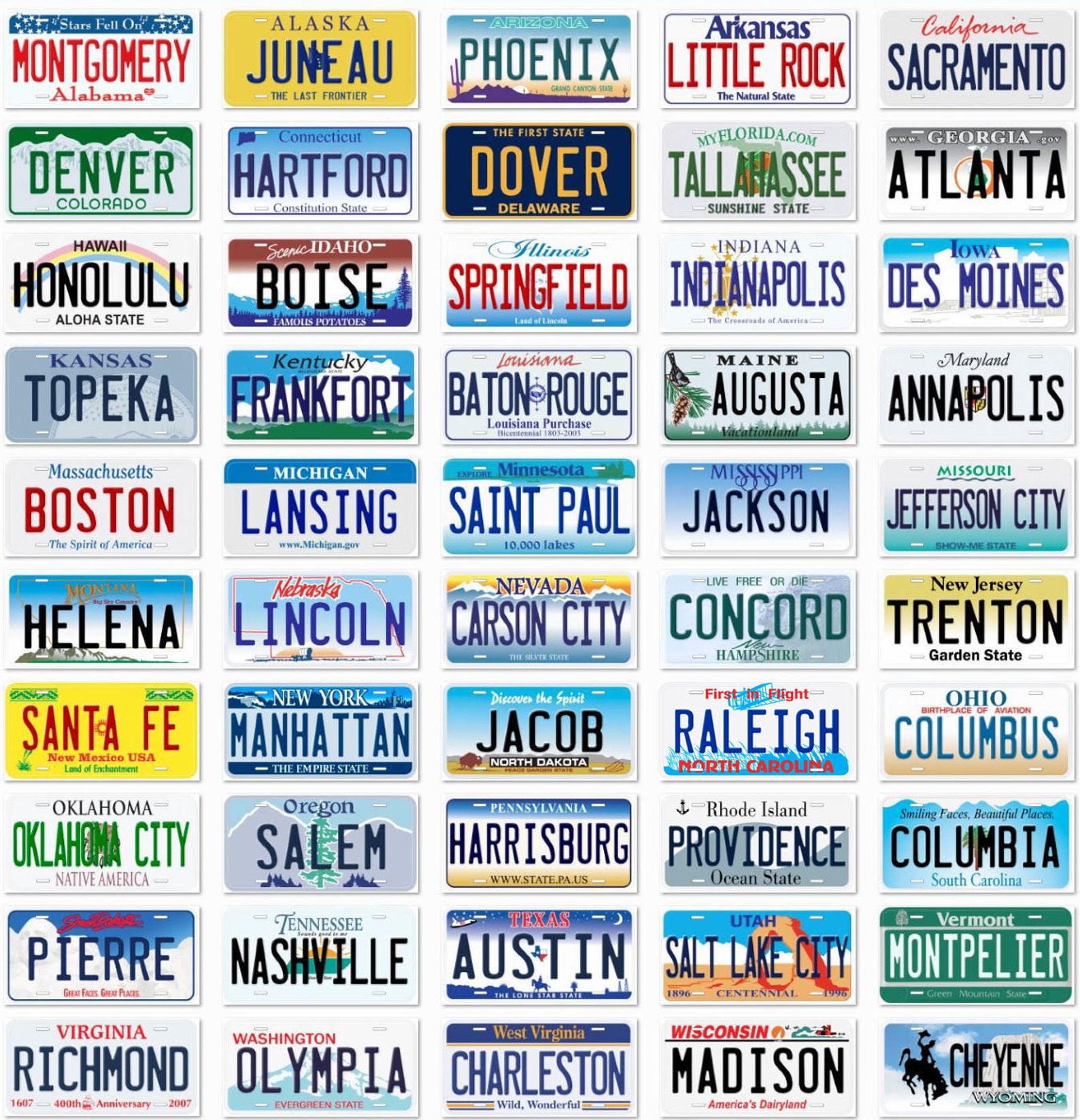 Personalized US State Car Auto License Plates Any Text - Etsy