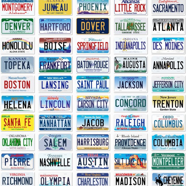State License Plate - Etsy