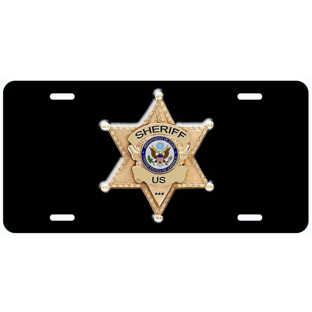 Sheriff Star 6PT Car Size Novelty Auto License Plates - Etsy